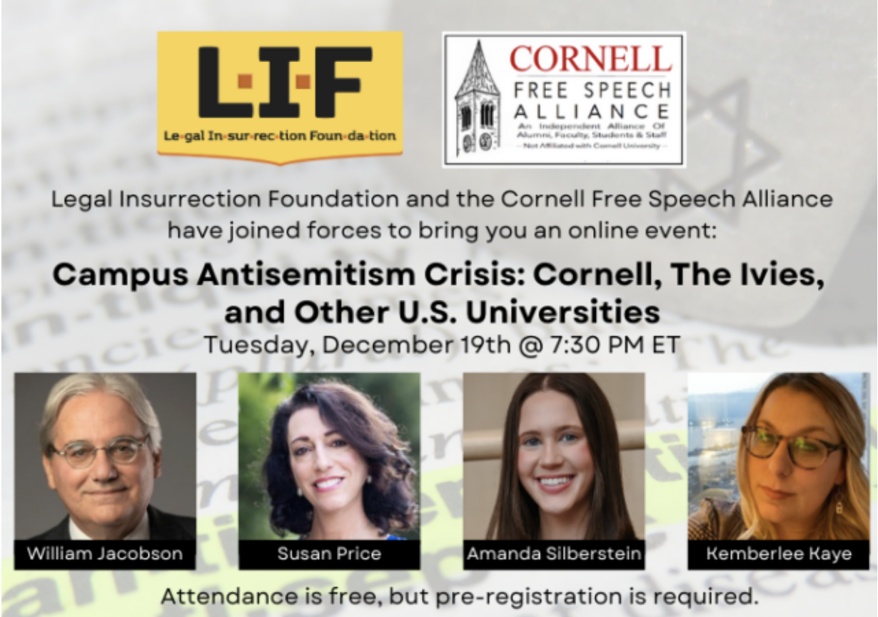 Cornell law professor and panel discuss antisemitism on Cornell and ...